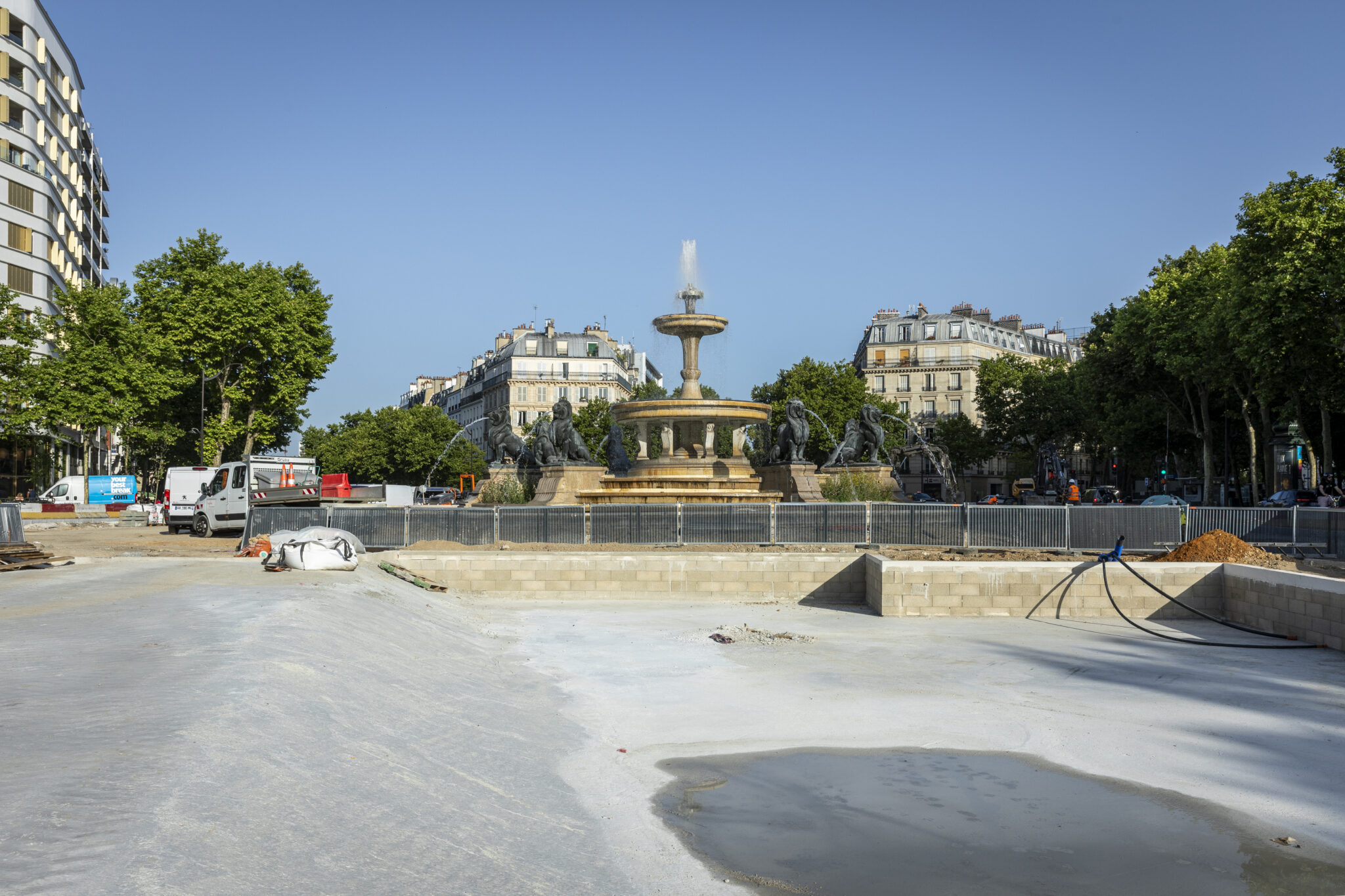 Paris La place Félix Eboué en cours de végétalisation - Groupe Fayolle